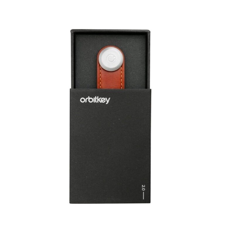Orbitkey 2.0 Leather Cognac & Tan - Make Designed Objects