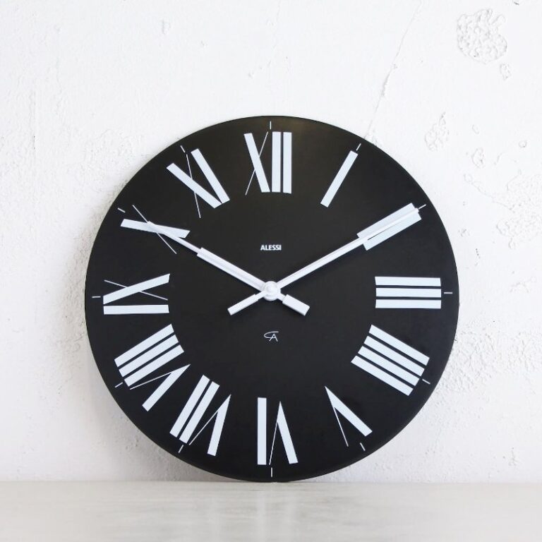 Alessi Firenze Wall Clock Black - Make Designed Objects