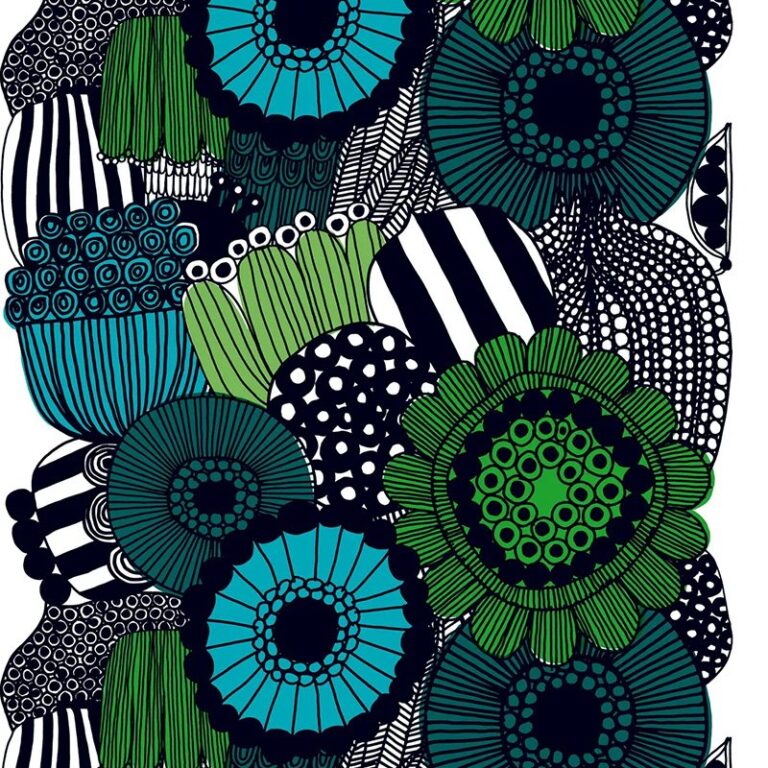 Marimekko Fabric - Siirtolapuutarha Grn - Make Designed Objects
