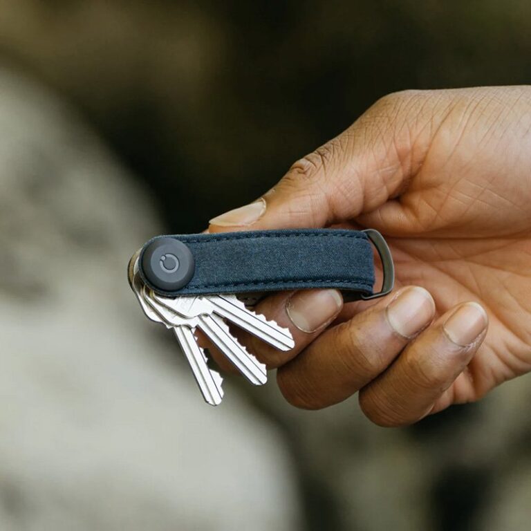 Orbitkey 2.0 Waxed Canvas Navy Blue - Make Designed Objects