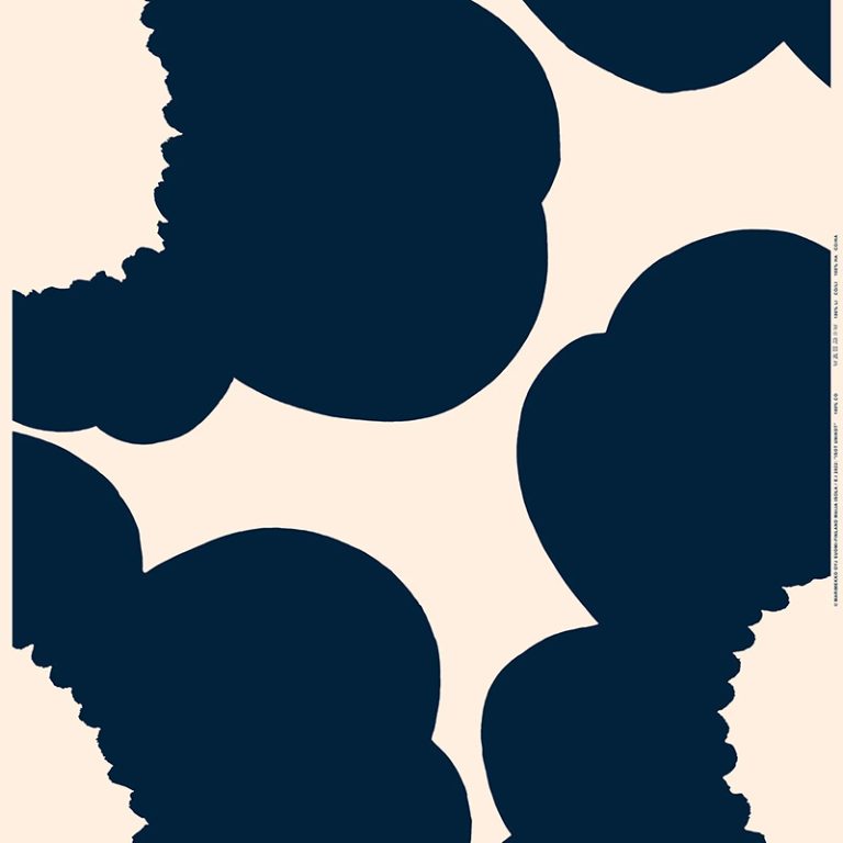 Marimekko Fabric - Iso Unikko Navy - Make Designed Objects
