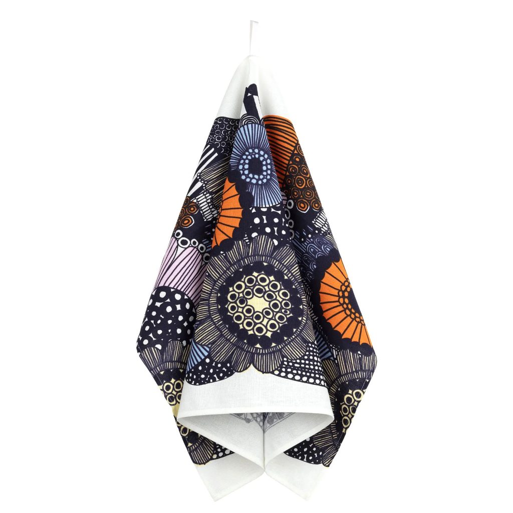 Marimekko Tea Towel - Siirto Orange - Make Designed Objects
