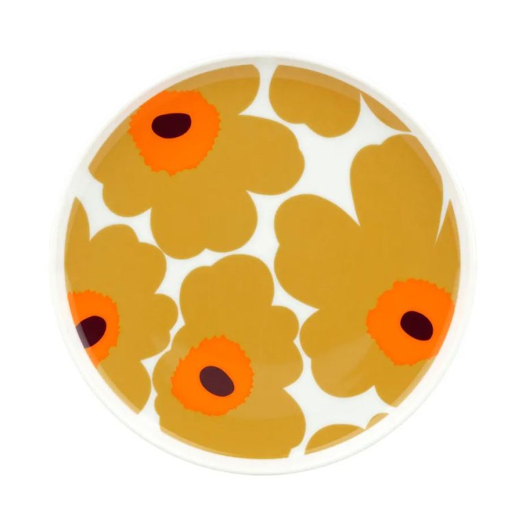 Marimekko Plate Unikko Caramel 20cm - Make Designed Objects