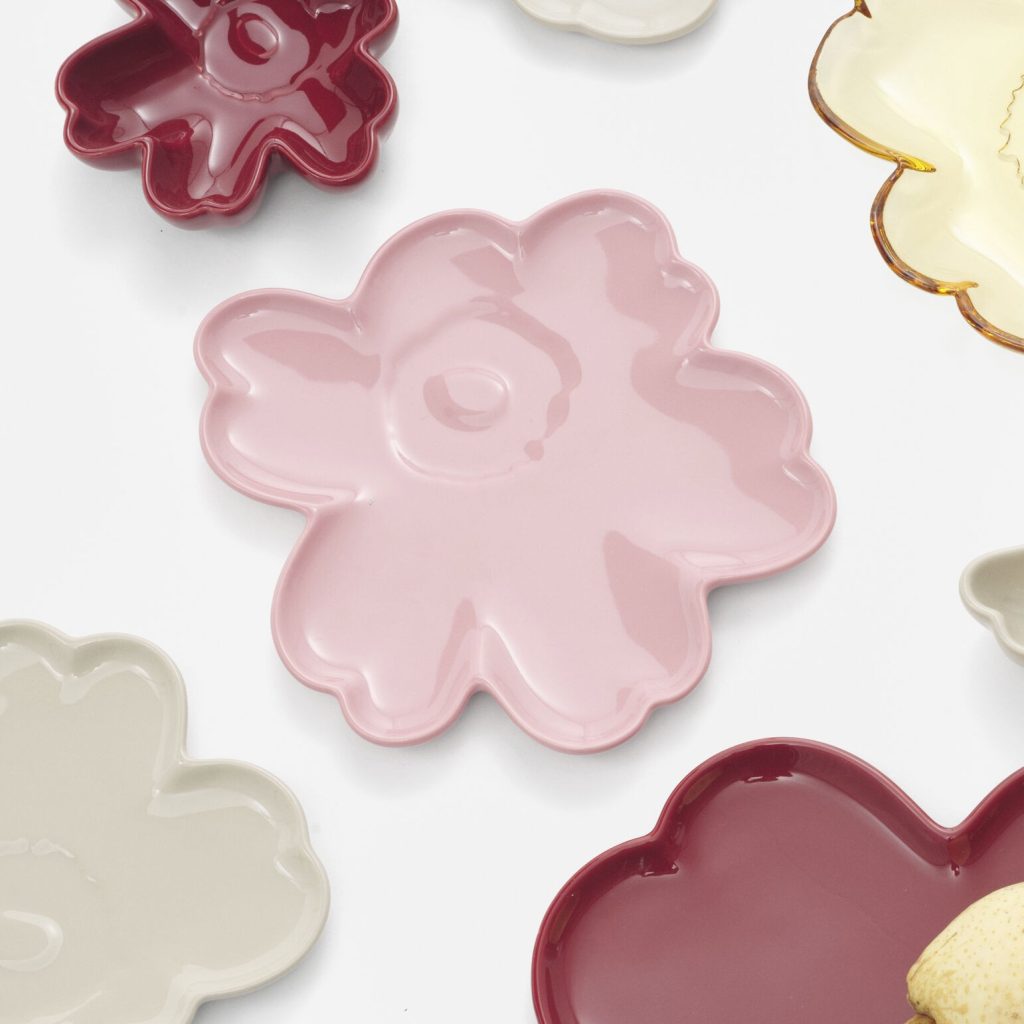 Marimekko Shape Plate Unikko Pink 20cm - Make Designed Objects